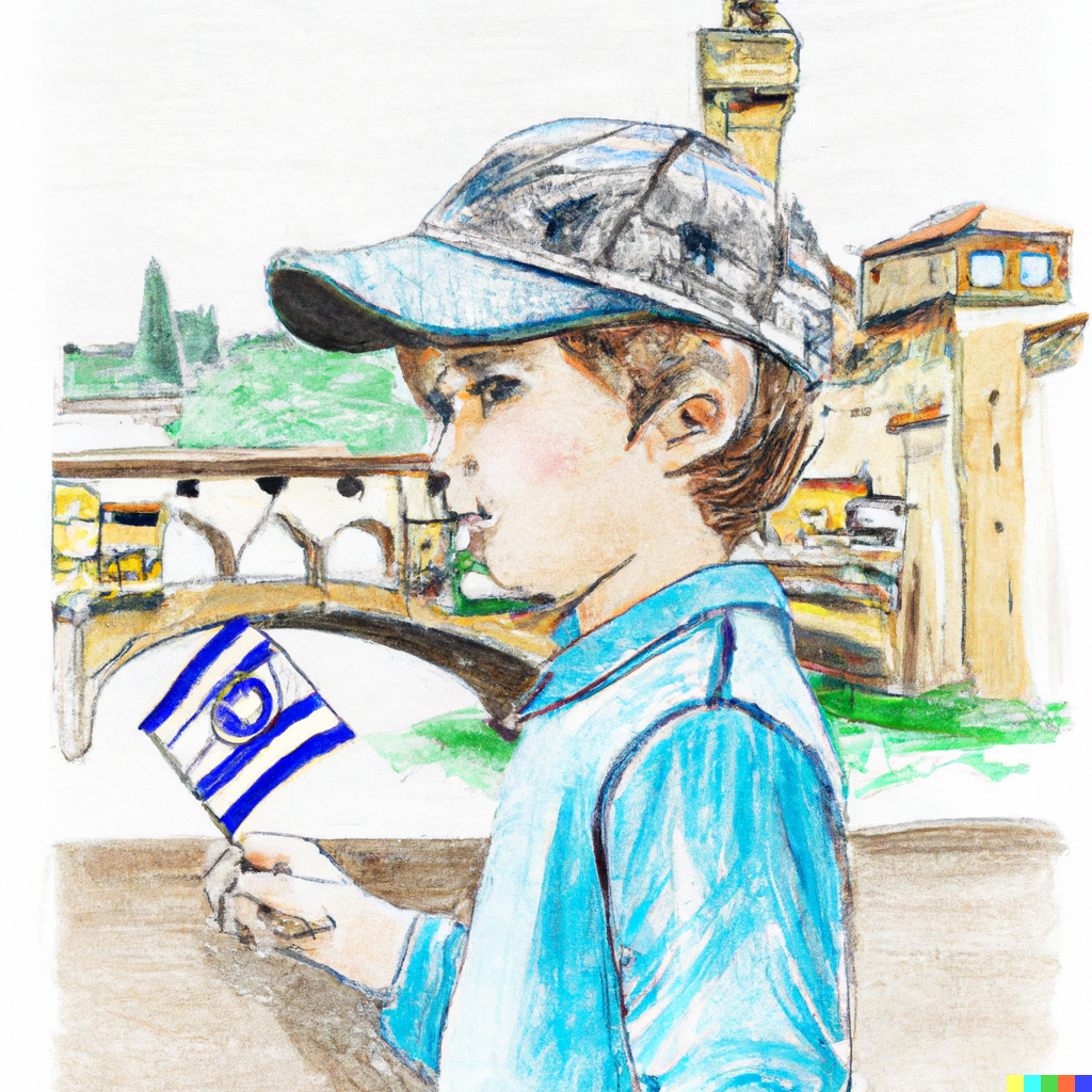 DALL·E-2023-06-26-10.11.56-a-kid-with-a-flag-of-Israel-printed-on-his ...